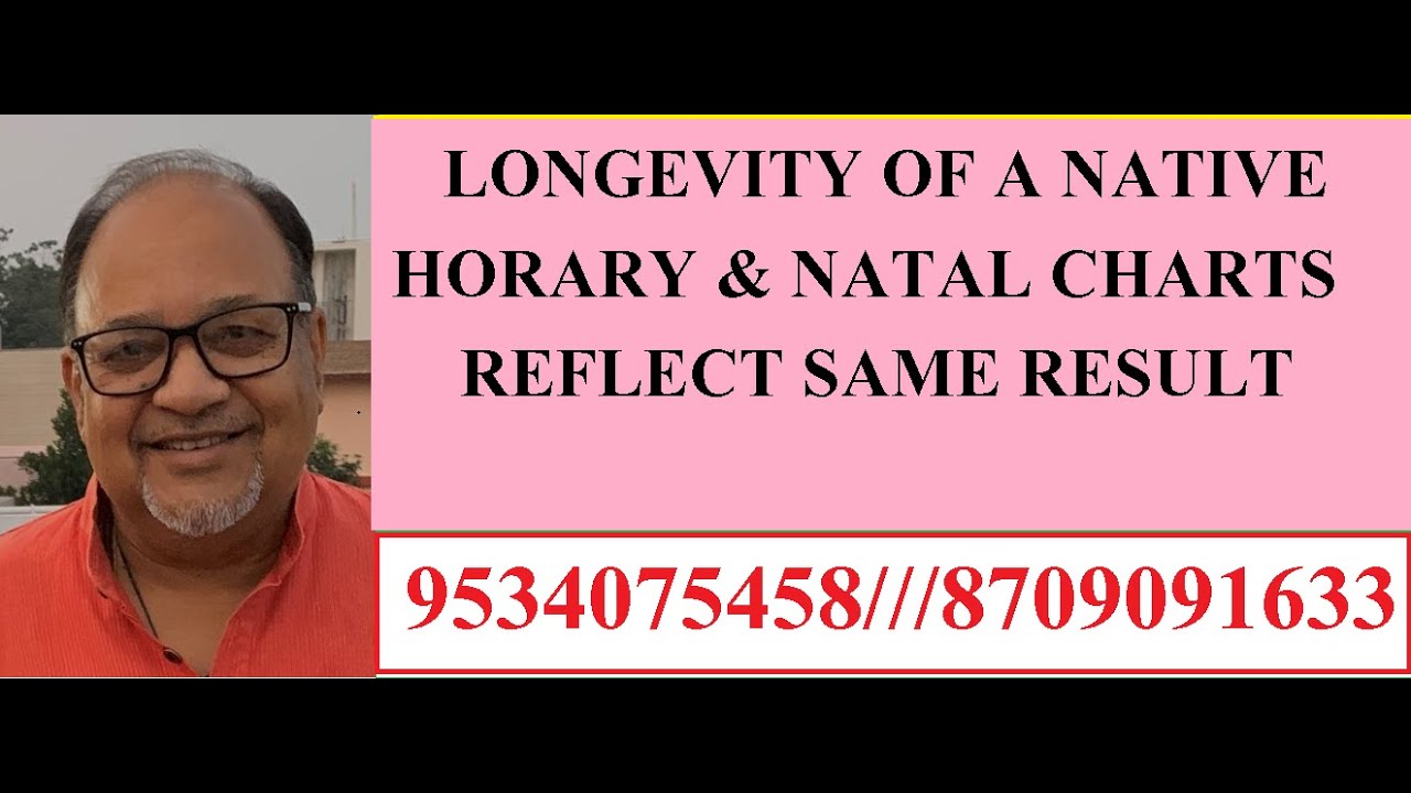LONGEVITY==== KP HORARY & NATAL CHART SHOW SAME RESULT - YouTube