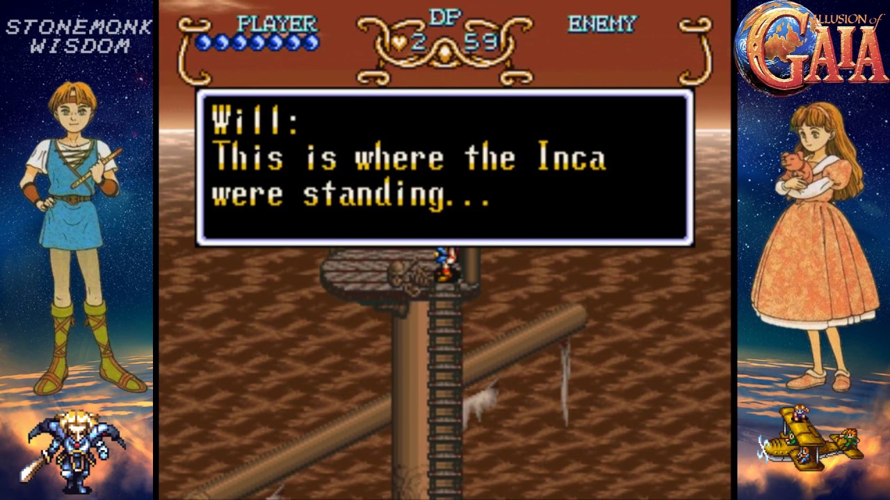 Illusion of Gaia (SNES) [Part 5] - Incan Gold Ship, Raft Adrift at Sea ...