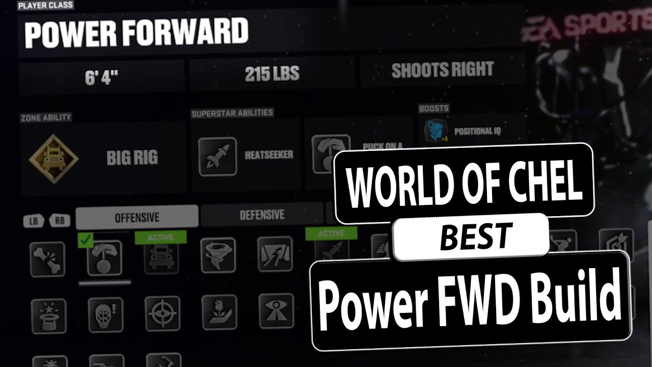 NHL 25 BEST Power Forward Player Build (Loadout) For World of Chel *NHL ...