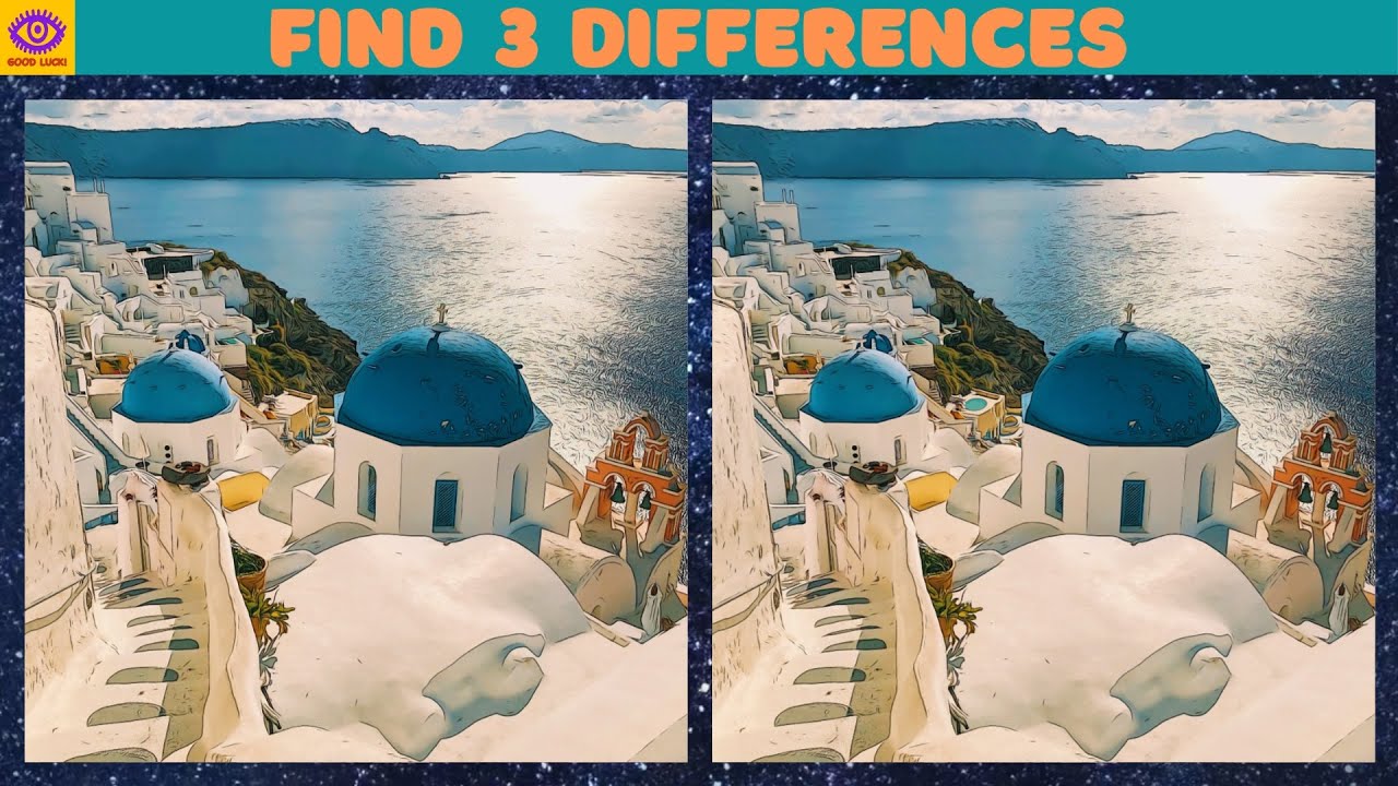 【Find the Difference】Brain Game Puzzle "Greece!" 52 - YouTube