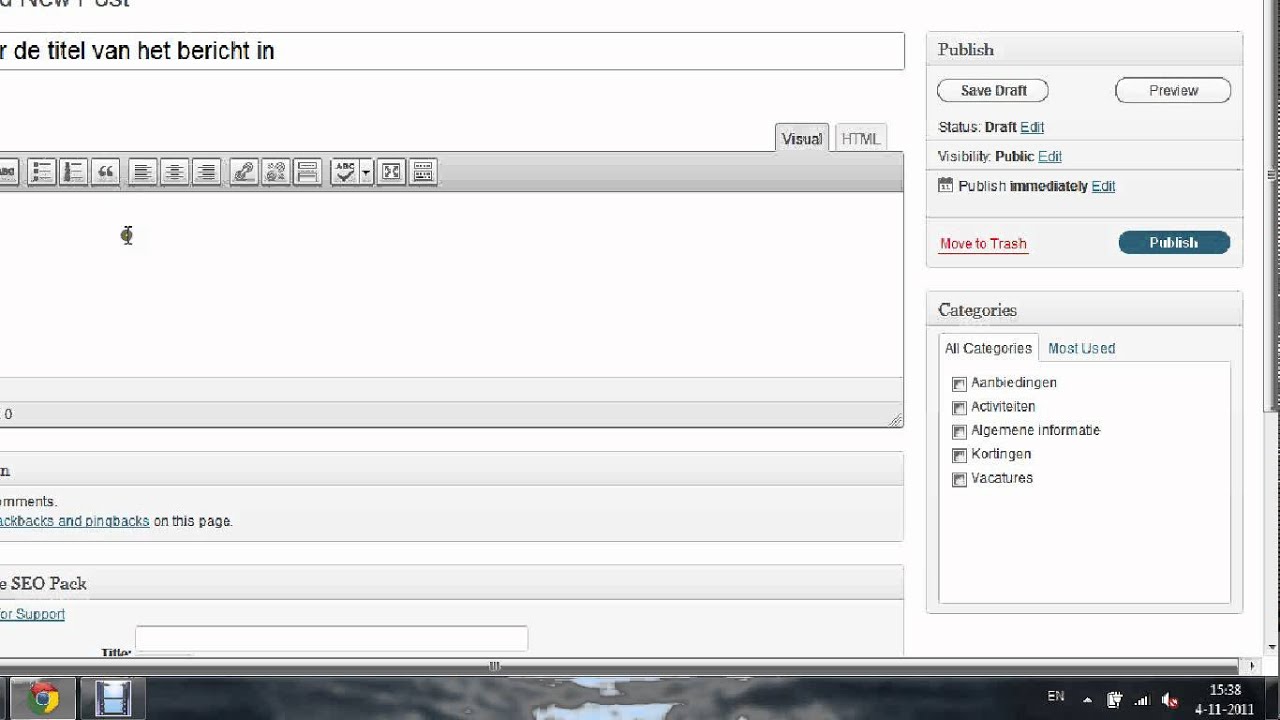 Bericht schrijven - YouTube