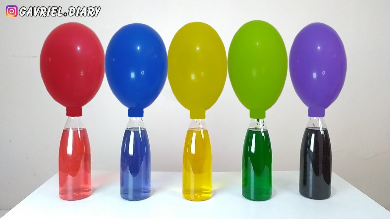 Eksperimen Warna Dengan Botol & Balon Magic Botol Colors Learn Color ...