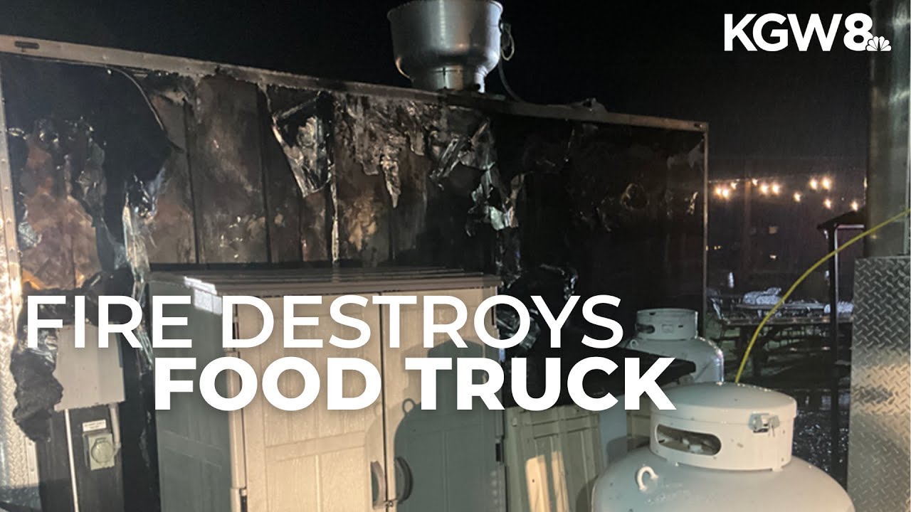 Fire destroys food truck in Deschutes County - YouTube