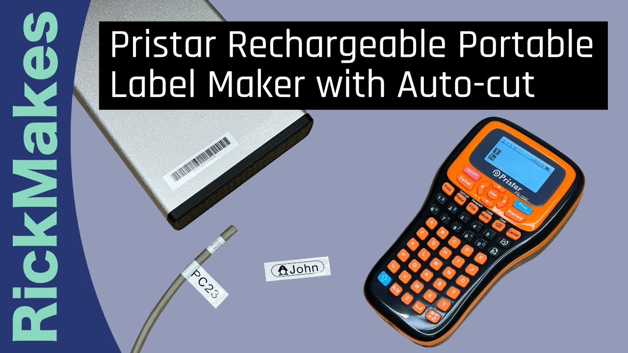 Pristar Rechargeable Portable Label Maker with Auto-cut - YouTube