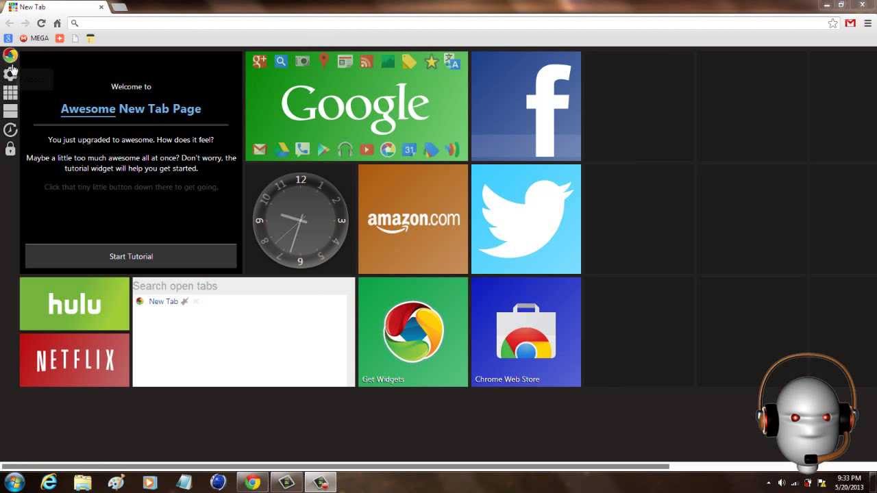 Como instalar awesome new tab page(extension) para google chrome - YouTube