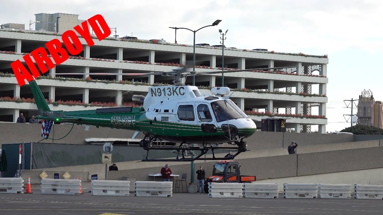 Kern County Sheriff Airbus H125 N913KC • Full startup HAI Heli-Expo ...