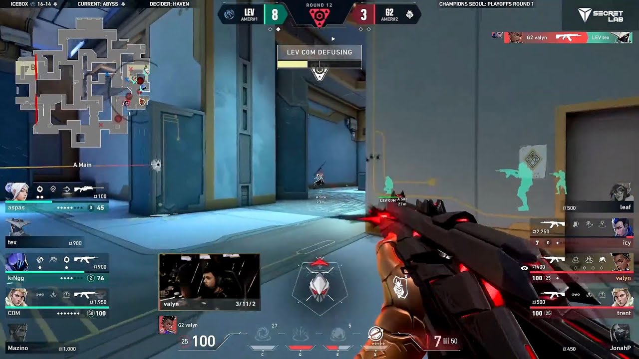 valyn SICK 4K with 1v2 CLUTCH 😲 | G2 vs. LEV - VALORANT Champions Seoul ...