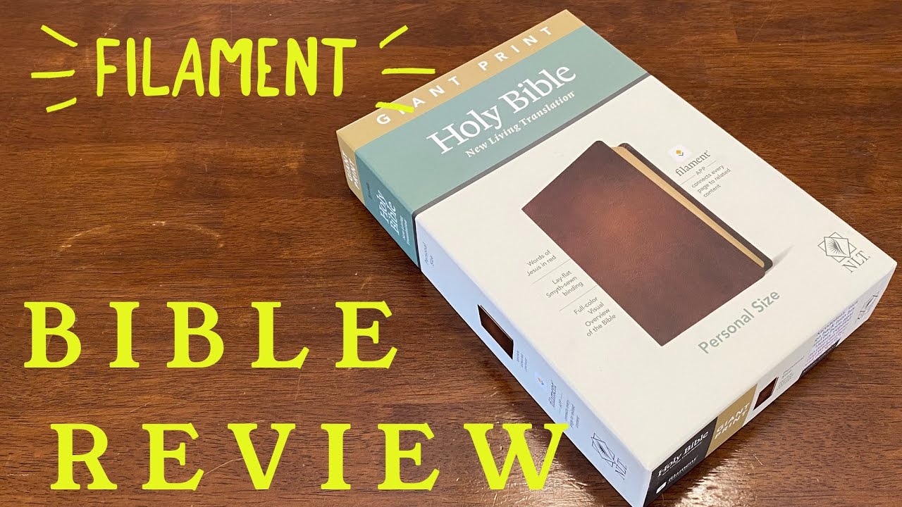 NLT Personal Giant Print Filament Bible - YouTube