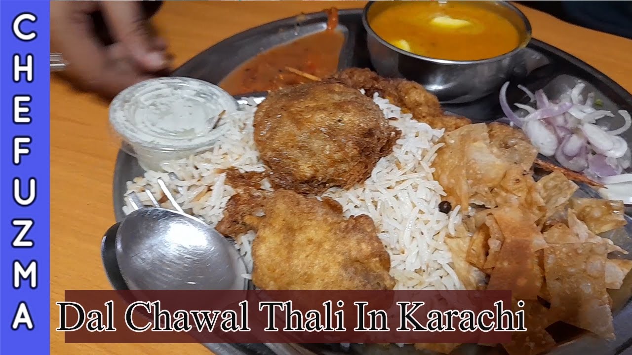 Dal Chawal Thali In Karachi/ Amazing Combination With Papri,Achar And ...