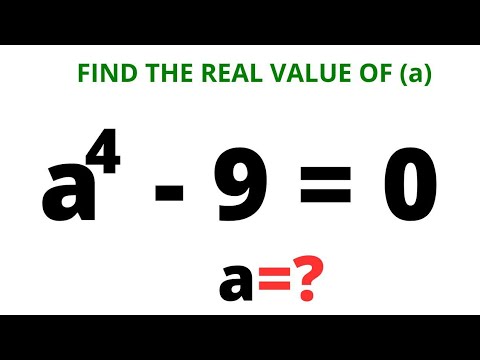 A Nice Math Problem a^4-9=0 || Fourth Degree Equation... - YouTube