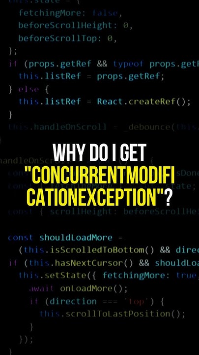 Concurrentmodification Confusion Deciphering Java Errors 🔍🔄 Javaerrors Codingconundrums