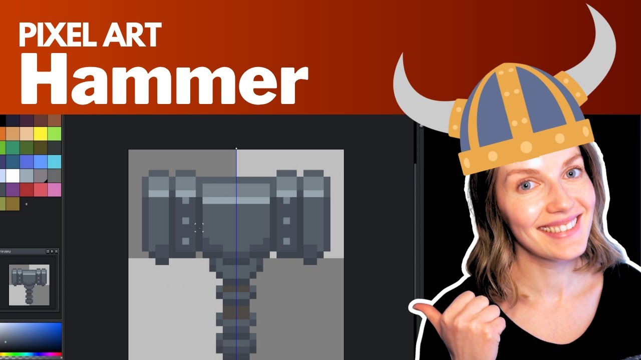 Creating a Hammer in Pixel Art - YouTube