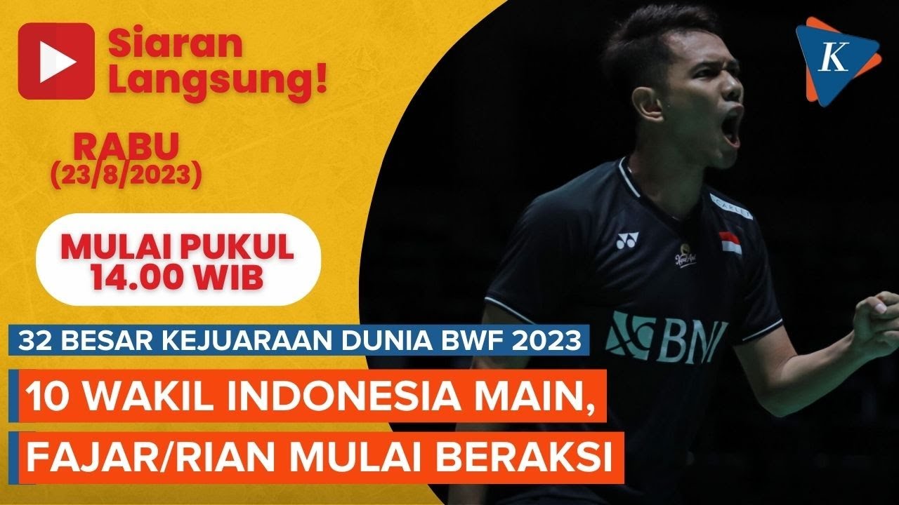 Jadwal Siaran Langsung Kejuaraan Dunia Bwf 2023 10 Wakil Indonesia