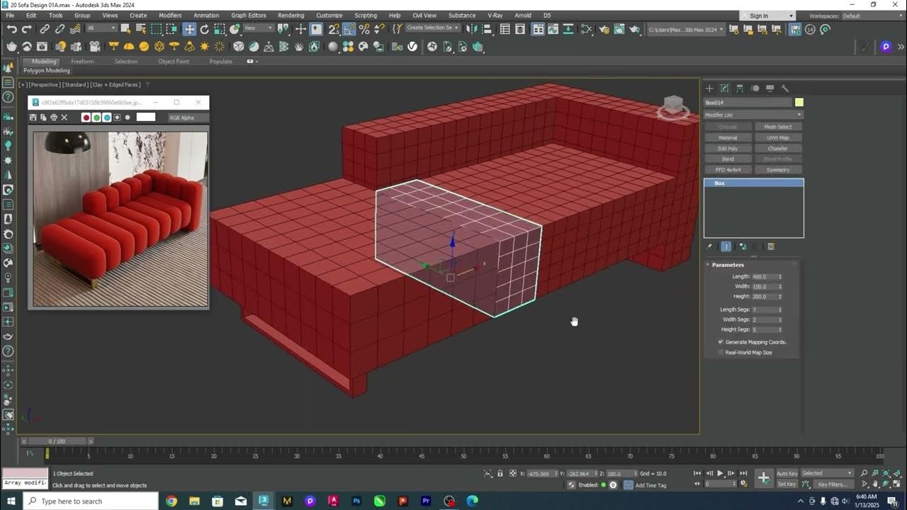 Modern Sofa Design in 3ds Max Modeling Tutorial @3dinterior.studio - YouTube