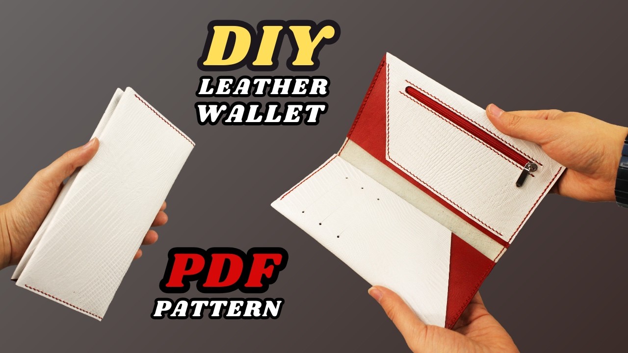 🔴PDF PATTERN + How to Make a Leather Wallet from Scratch |Step-by-Step ...