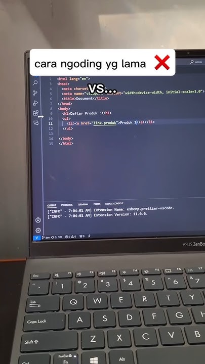 Yakin masih ngoding pake cara manual🤔 #coding #vscode #programming #html - YouTube