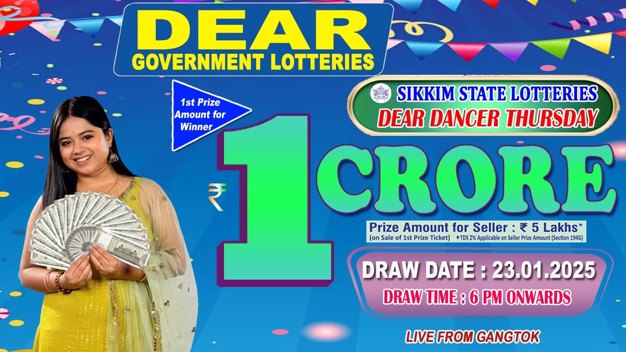 SIKKIM STATE DEAR 6 PM LIVE DRAW DATE 23.01.2025 SIKKIM LOTTERIES ...