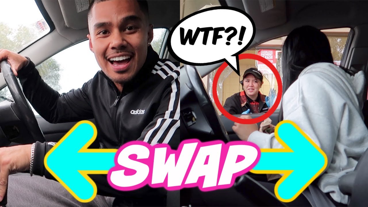 Couples Swap Drive Thru Challenge Funny Reactions Youtube