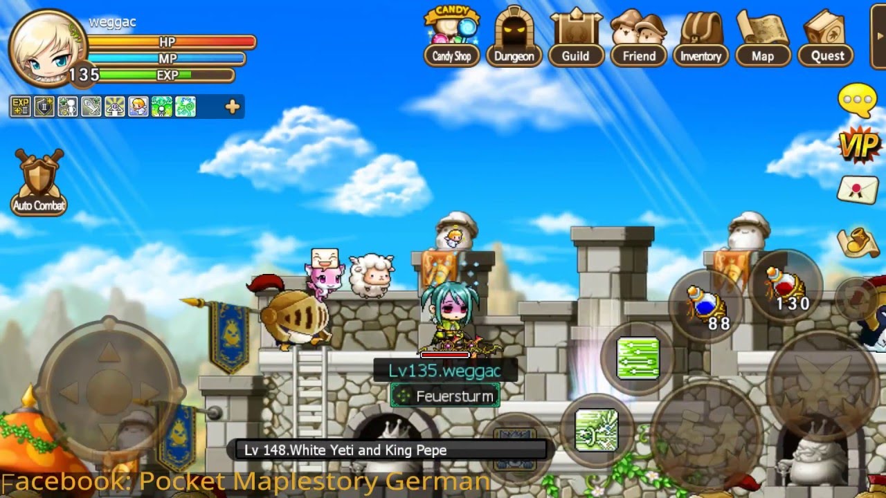 Pocket Maplestory Mercedes vs King Yeti with Pepe - YouTube