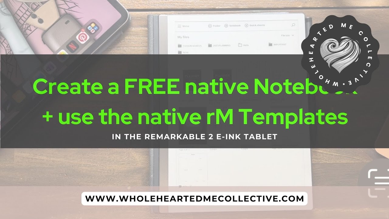 Create FREE native Notebook + use the rM Templates #digitalorganization ...