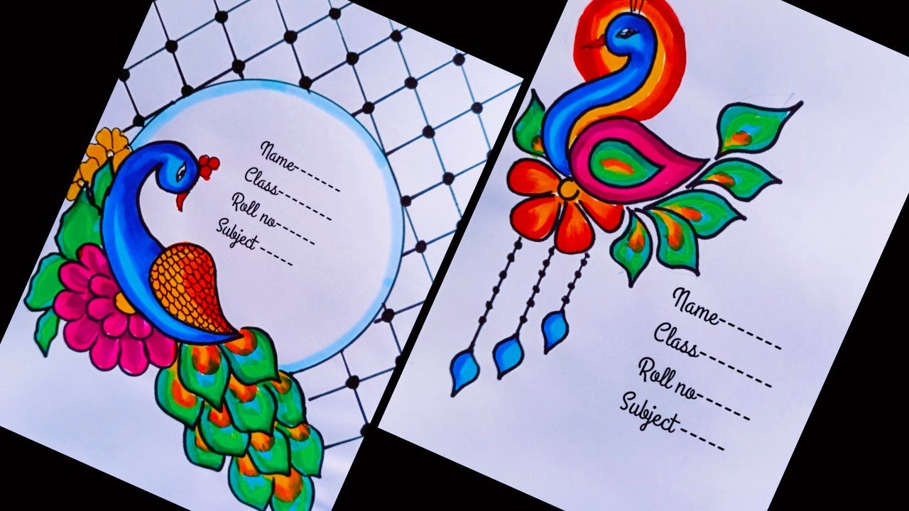 Peacock 🦚 Border Design/ Project Work Designs/ Front Page Design ...