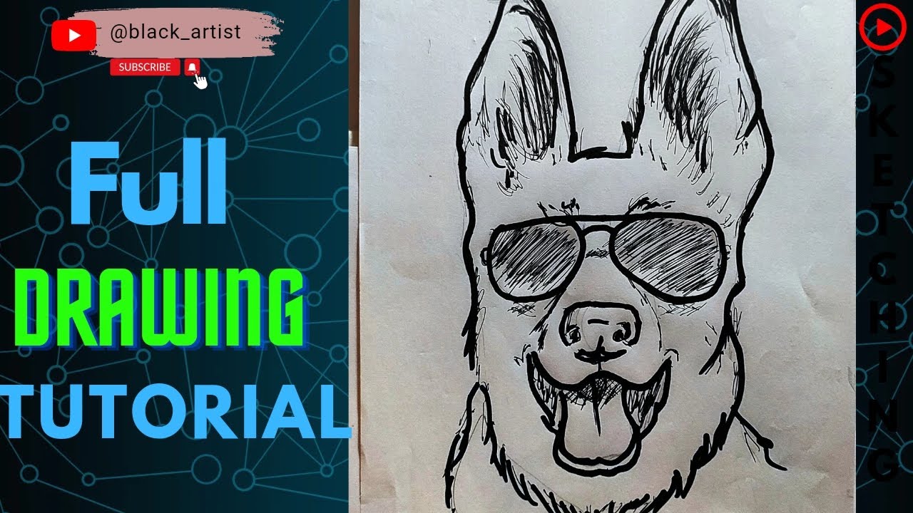Easy 'Cool Dog Drawing' | 🐕‍🦺 | Drawing Tutorial of DOG | - YouTube