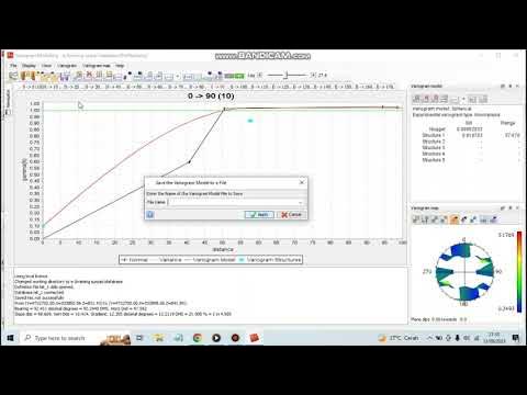 Part 6 - Cara membuat variogram model untuk perhitungan cadangan metode ordinary kriging - YouTube