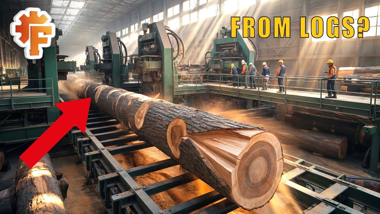 How Massive Logs Become Lumber — Inside America’s Mega Mill! - YouTube