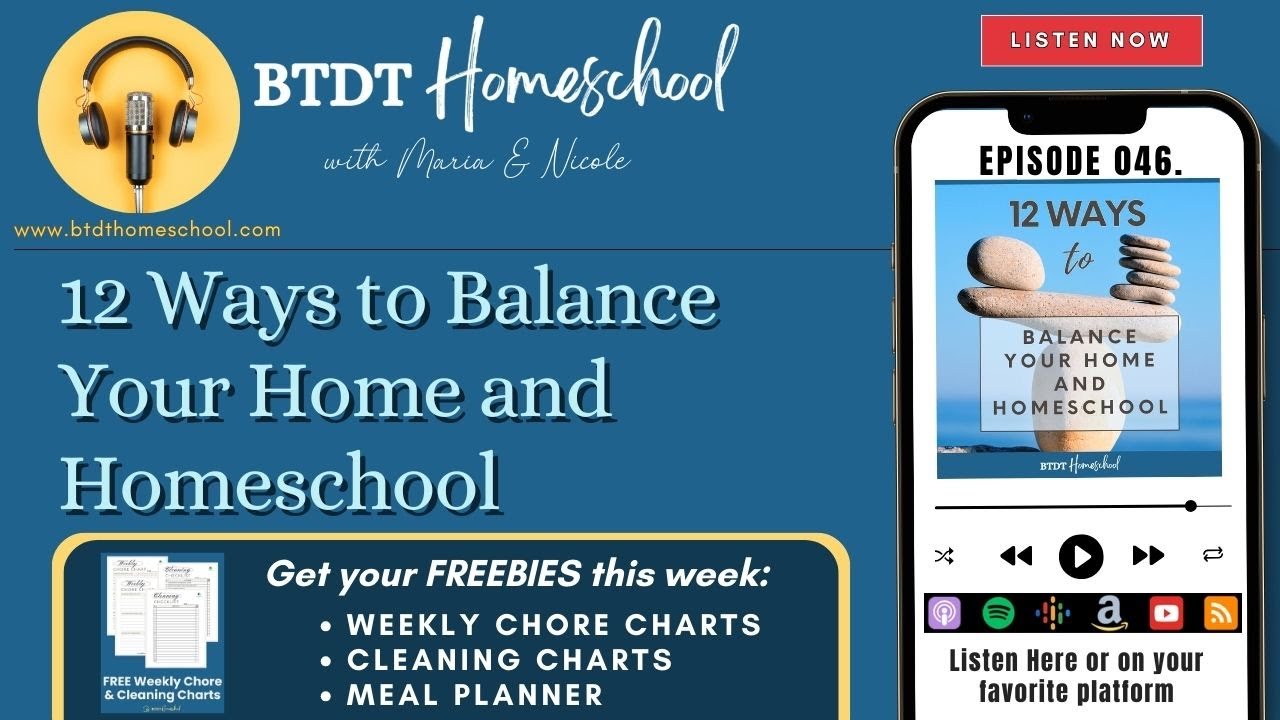 046 12 Ways to Balance Your Home and Homeschool - YouTube