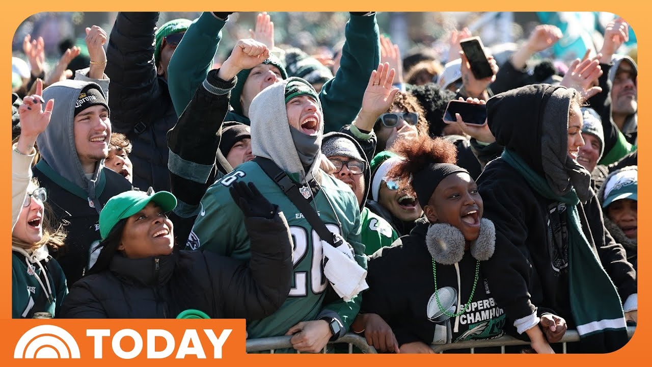 Philadelphia Eagles fans celebrate Super Bowl win with parade - YouTube