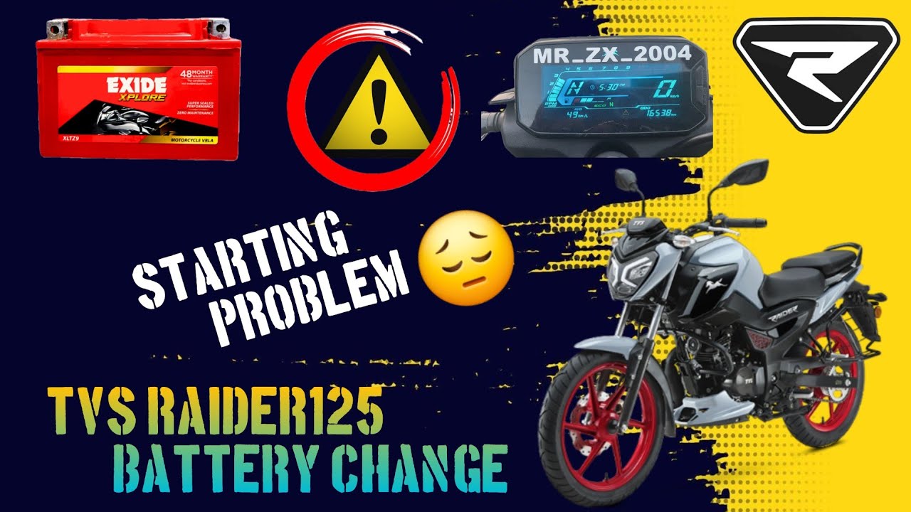 TVS Raider 125 battery problem tvs raider self mhi le rhi he start ...