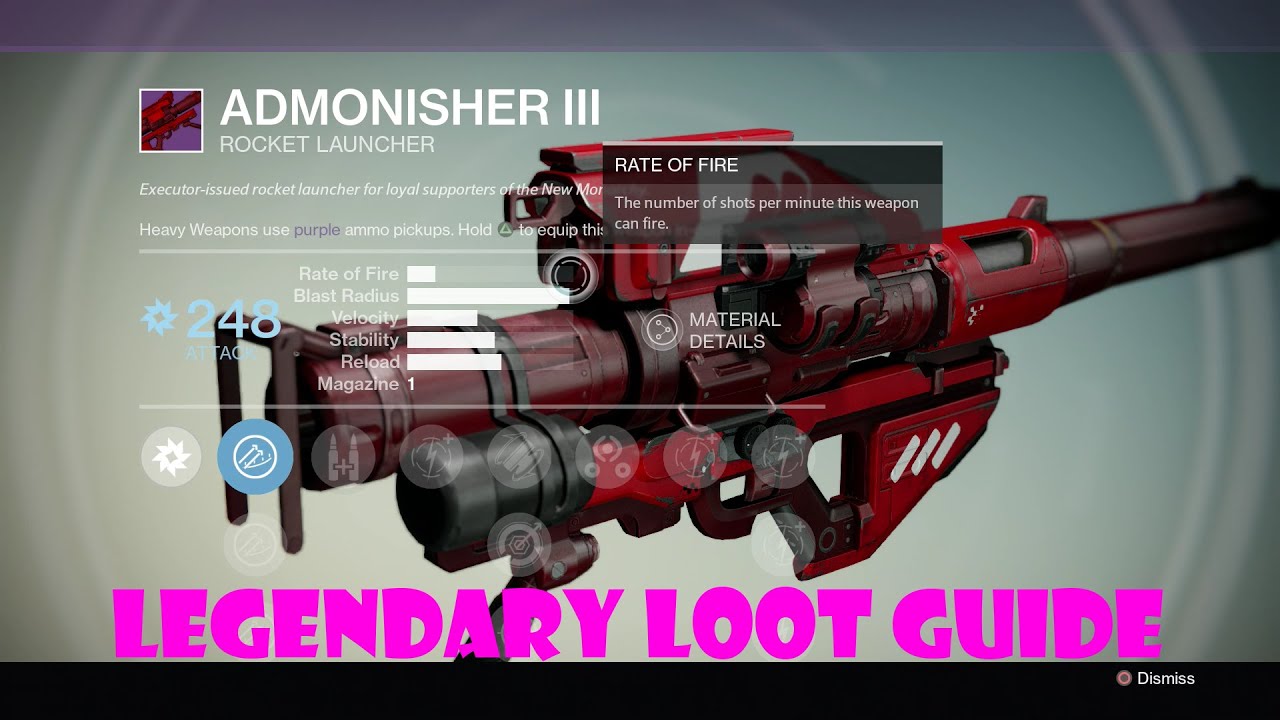 Destiny Legendary Loot Guide - "Admonisher III" Rocket Launcher - YouTube