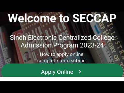 How to fill Seccap Form 2023_Karachi gov 2023 all colleges form_cap form 2023_Class XI - YouTube