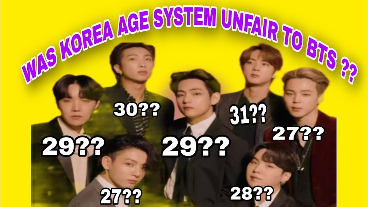 Was Korea age system unfair to bts | bts Korean age | bts ko laga bada ...