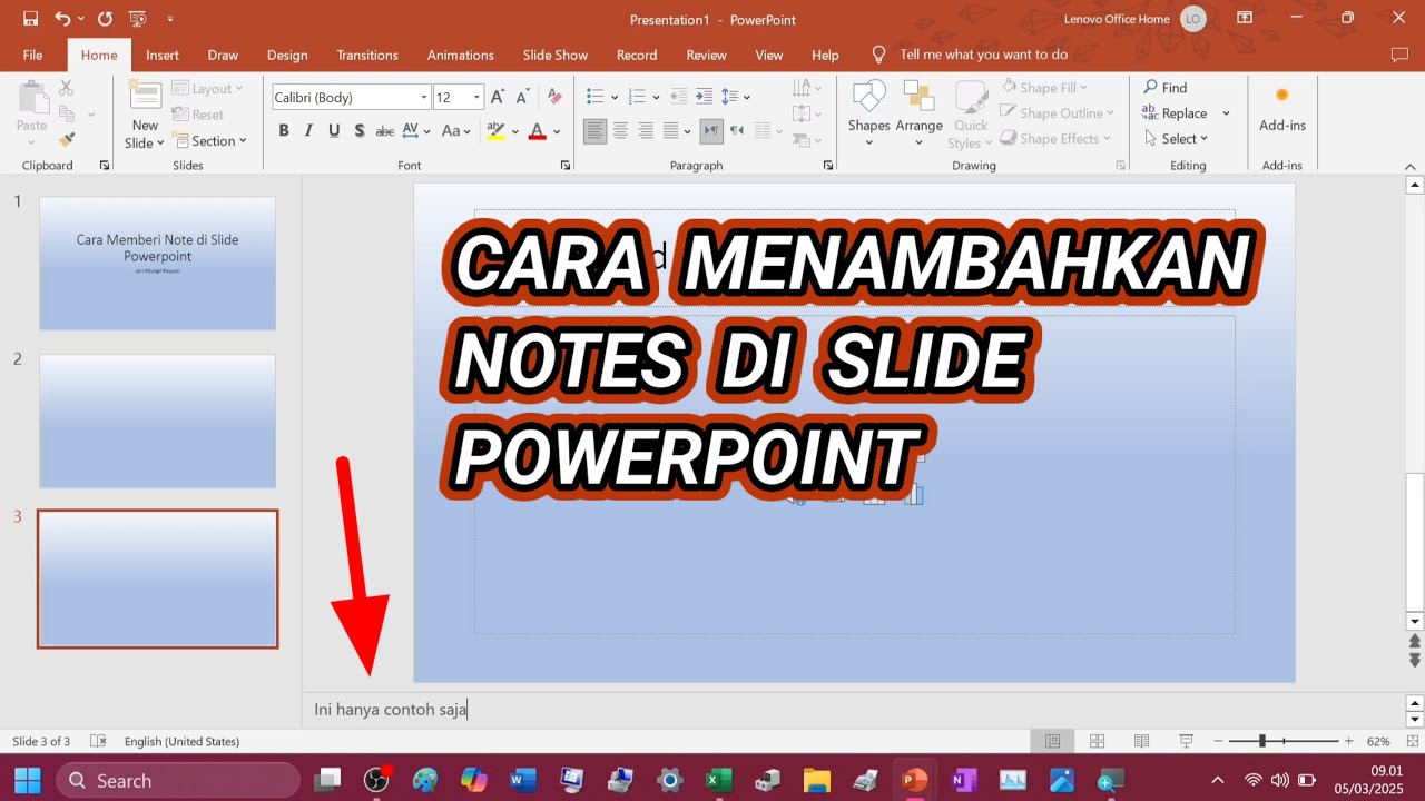 Cara Menambahkan Notes di Slide Powerpoint (2 Cara) - YouTube