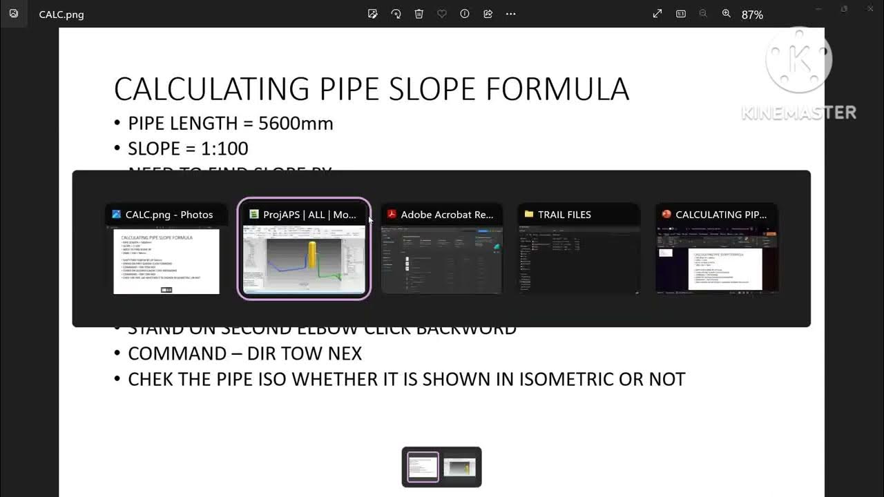 HOW TO CREATE PIPE SLOPE IN E3D / PDMS - YouTube