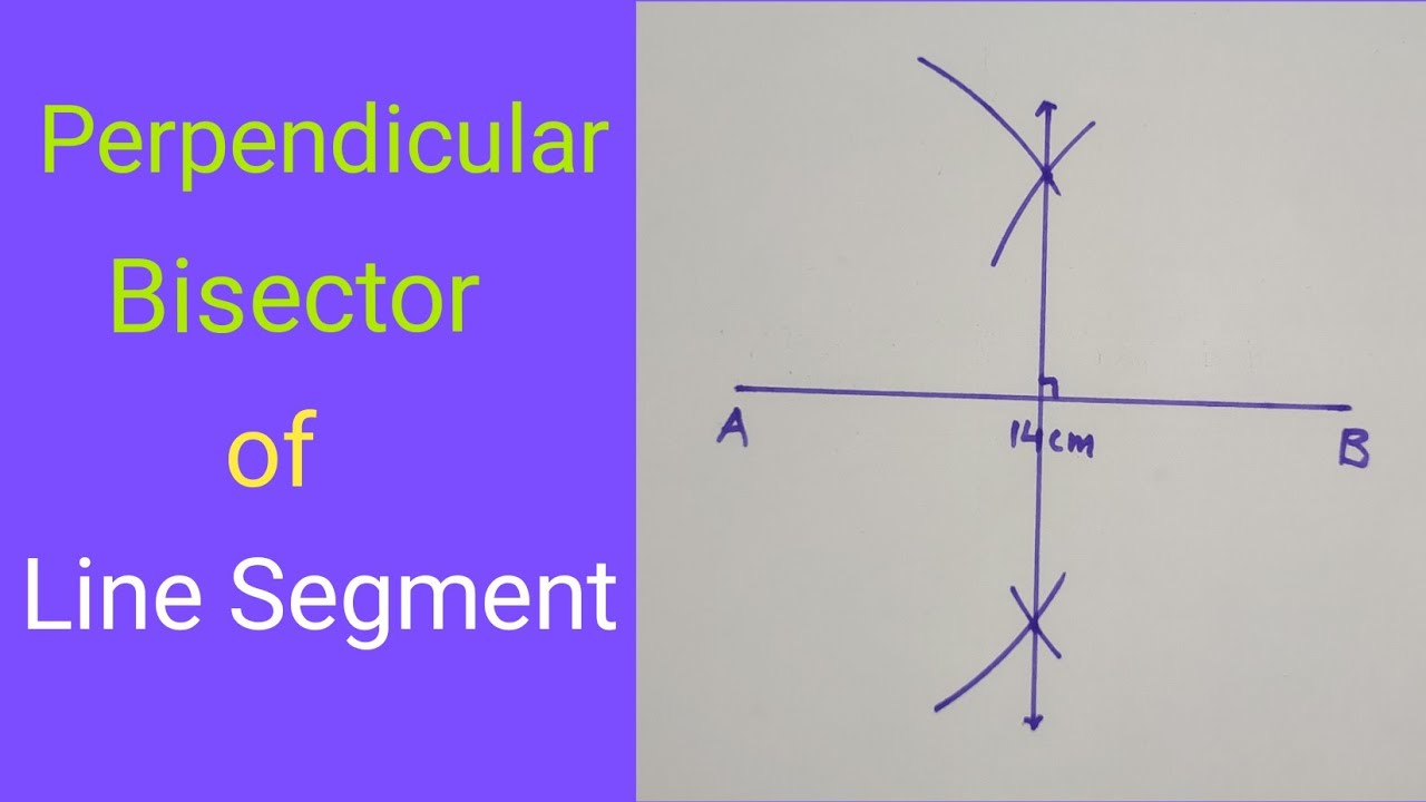 Construction of perpendicular bisector of a given line segment - YouTube