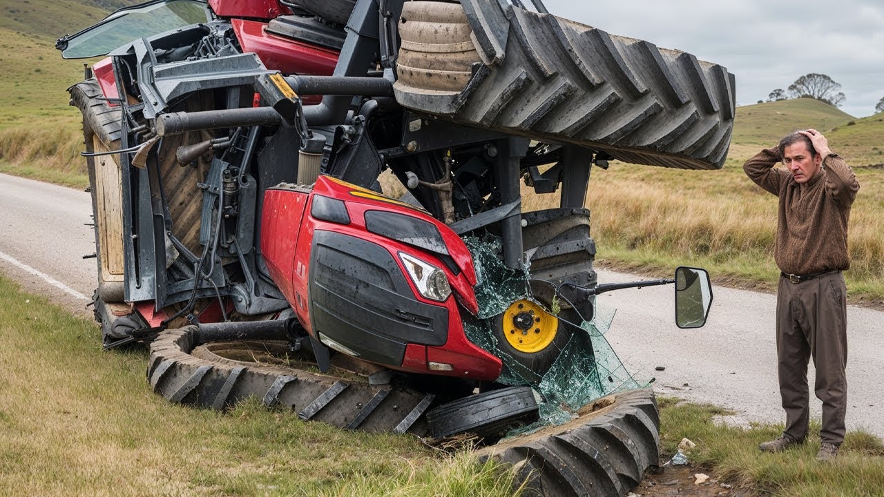Jaw-Dropping Tractor Fail Compilation 2025 | Extreme Heavy Equipment ...