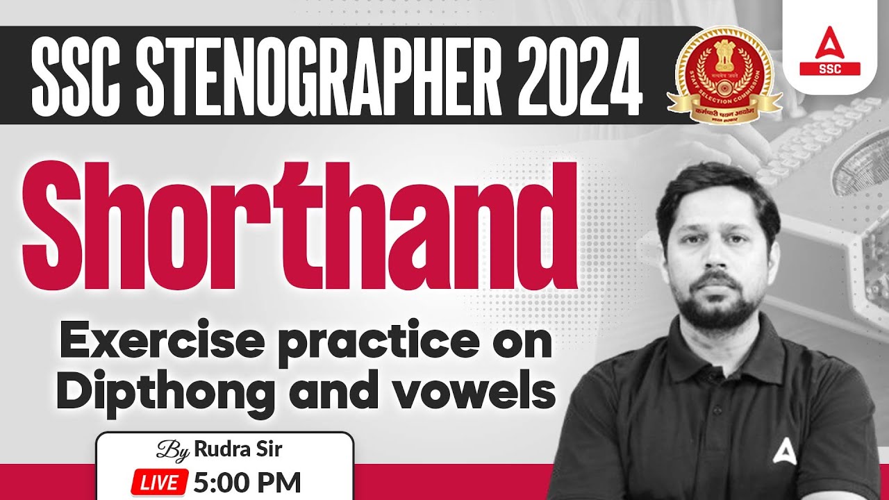 SSC Stenographer 2024 | Steno Shorthand Exercise Practice On Dipthong ...