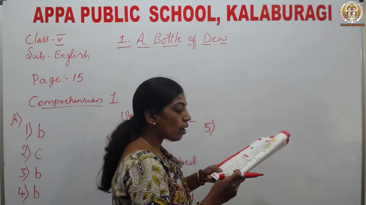 APS-GRADE V- ENGLISH-CHAPTER NO-01-A BOTTLE OF DEW- COMPREHENSION ...