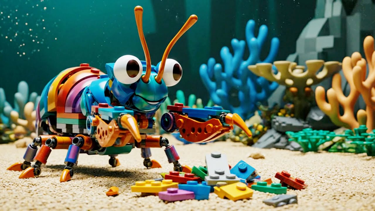 LEGO Hunting the MANTIS SHRIMP 💥 Light Punch Sea Monster LEGO Animation ...