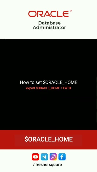 How to set $ORACLE_HOME. #short #shortvideo #youtubeshorts #oracle - YouTube