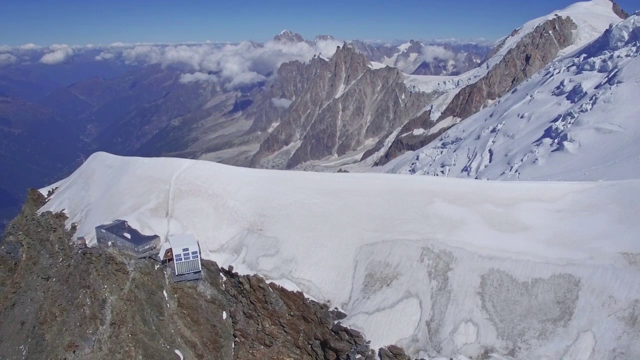 The New Gouter Refuge (3815m) in Chamonix Mont-Blanc by Drone 4K - YouTube