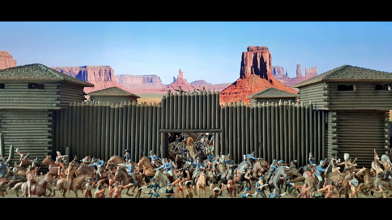 WILD WEST FORT DIORAMA 1:72 SCALE - YouTube