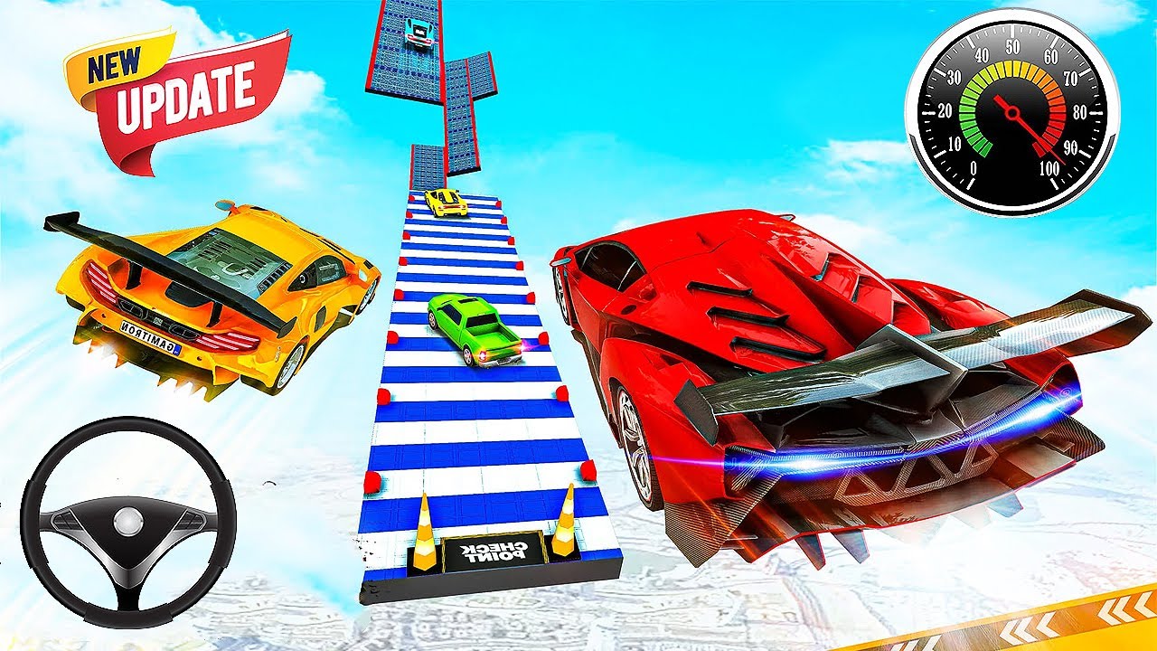 Mega Ramp Car Racing Stunts Extreme Driver / Crazy New Car Driving ...