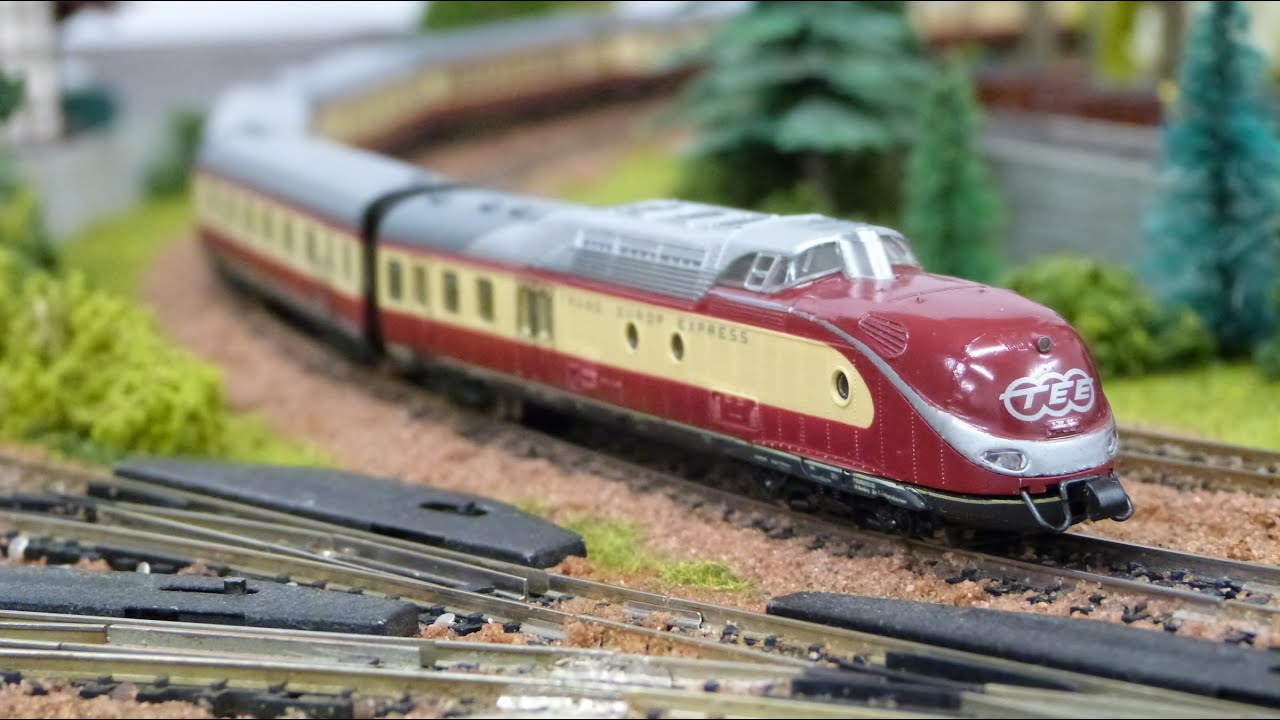 Spur N - Mit dem TEE VT 11.5 auf meiner Modelleisenbahn unterwegs - YouTube