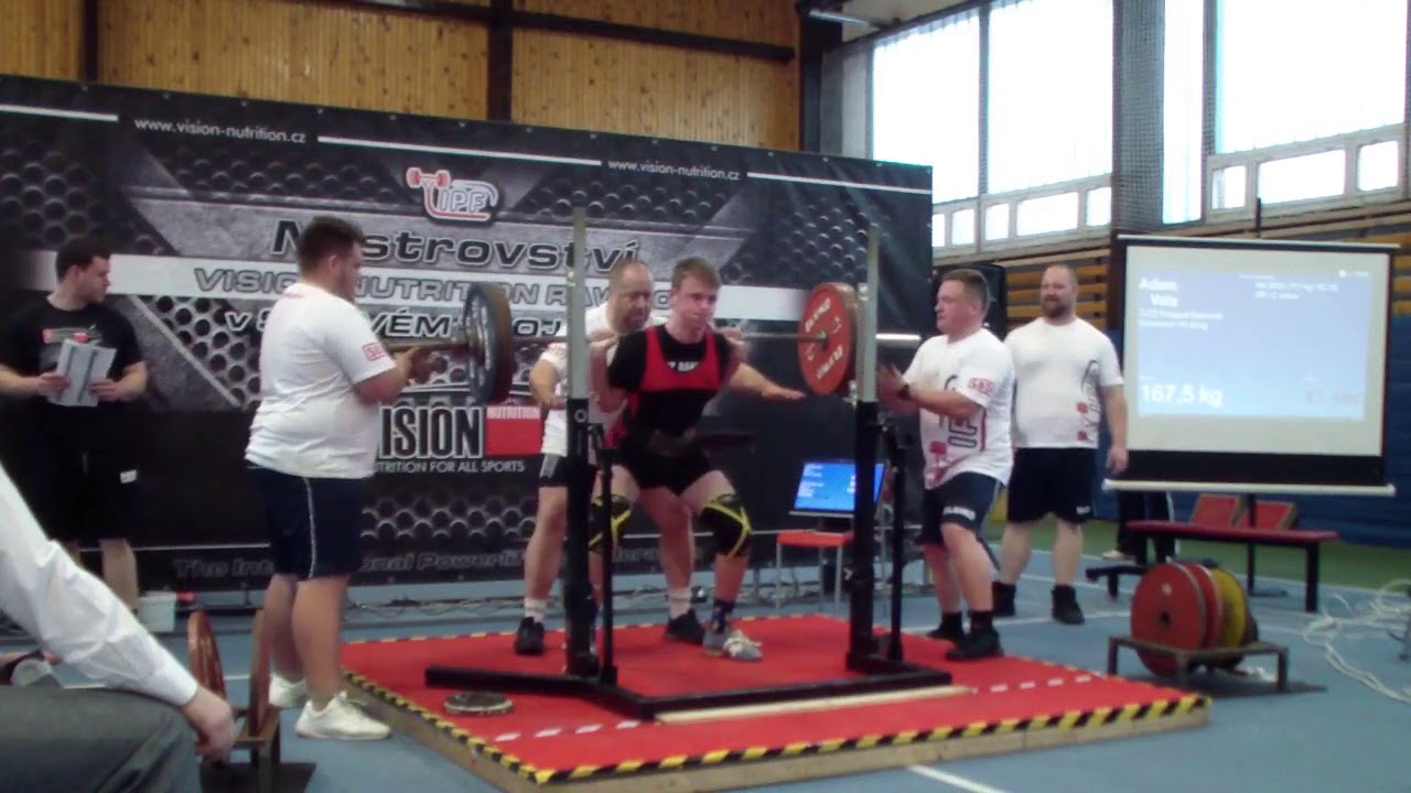 VALA Adam (2003), 2. pokus ve dřepu 167,5 kg - YouTube