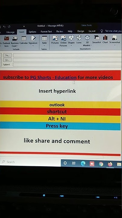 insert hyperlink in outlook? #shorts #shortvideo #YouTubeshorts #short #ytshorts #pgshorts - YouTube