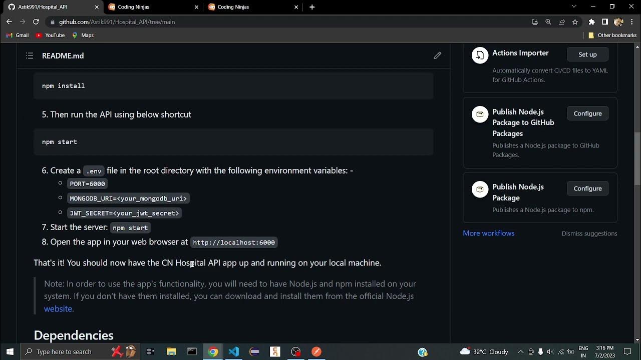 Hospital Api Coding Ninjas Backend Skill Test Career Camp July 2022 Youtube