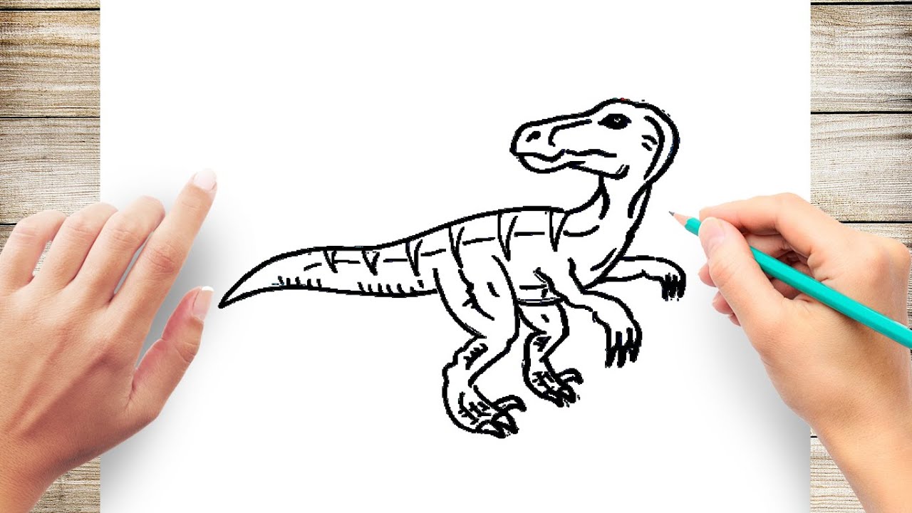 How to Draw a Velociraptor Step by Step - YouTube